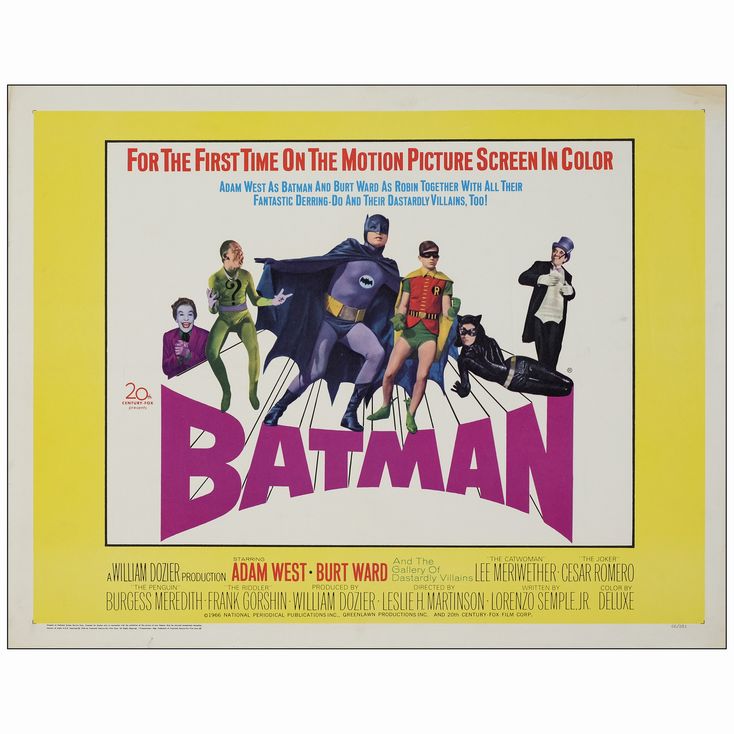 Lot 22 - BATMAN Half Sheet (22 x 28) Very Fine Rolled | BATMAN (1966)