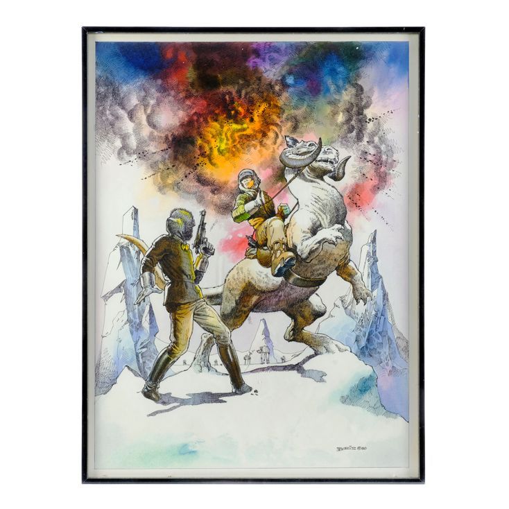 368. William Plumb Collection: Framed Hand-Drawn Boris Vallejo Luke ...