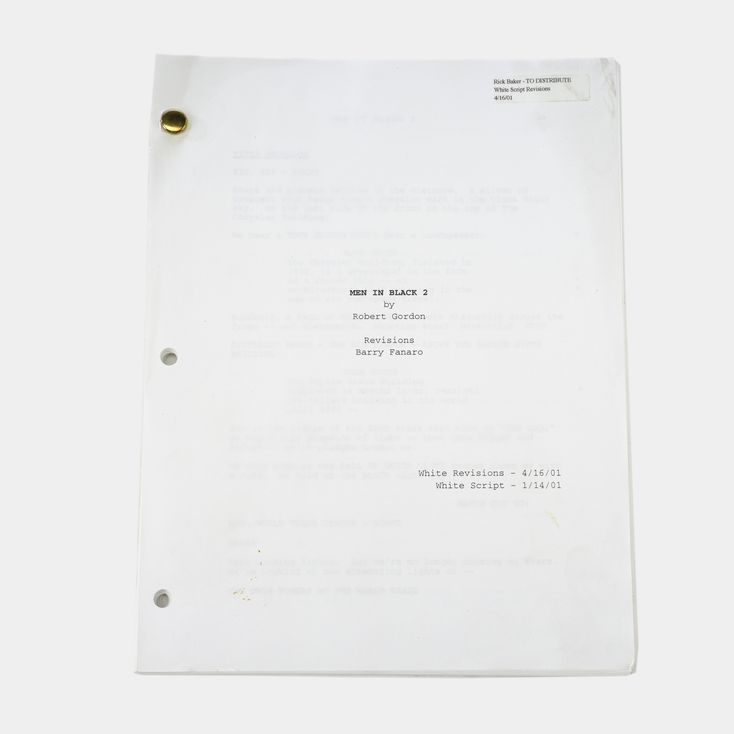 Script with Revisions | MEN IN BLACK II (2002)
