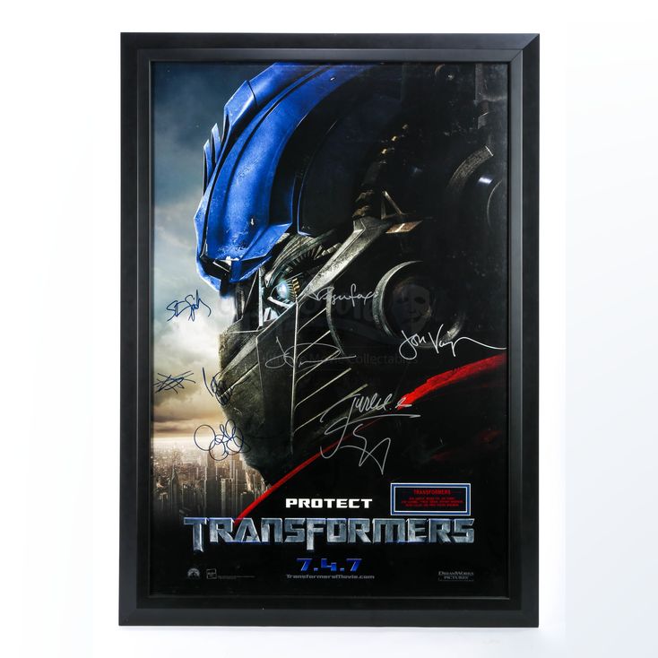 Framed Transformers Autographed Poster | TRANSFORMERS (2007)