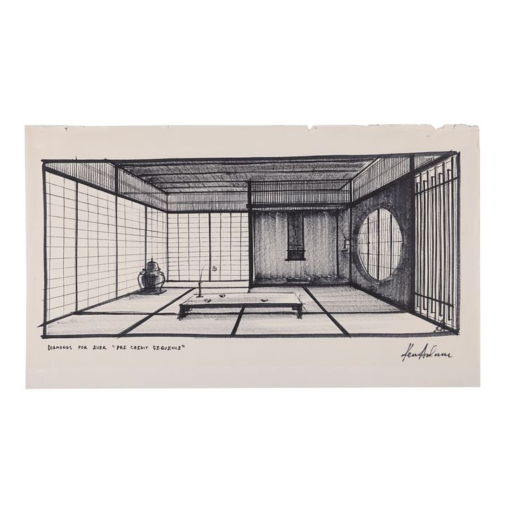 Lot 210 - Original Ken Adam Pre-credit Sequence Production Design ...