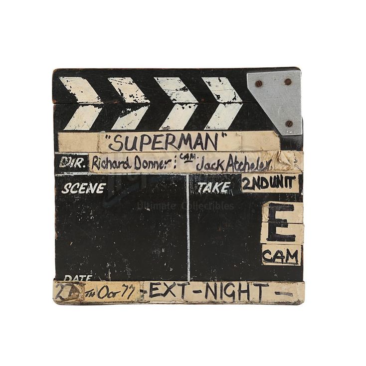 Second Unit Production Clapperboard | SUPERMAN (1978)