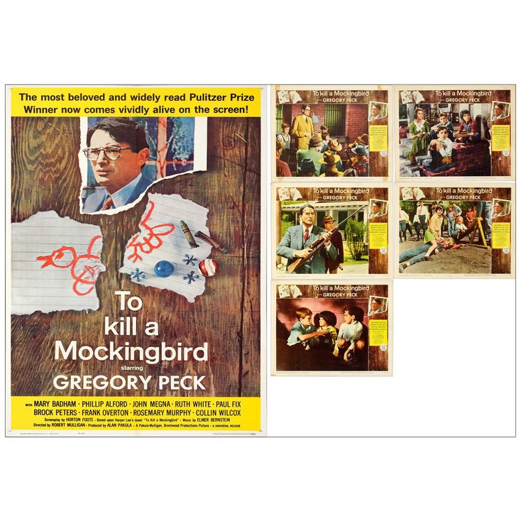 Lot # 929: TO KILL A MOCKINGBIRD - Trimmed One-Sheet & Lobby Cards (5 ...