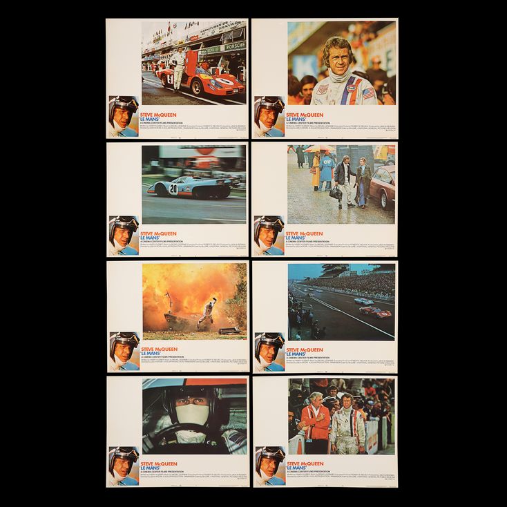 Complete Set of Eight US Lobby Cards, 1971 | LE MANS (1971)