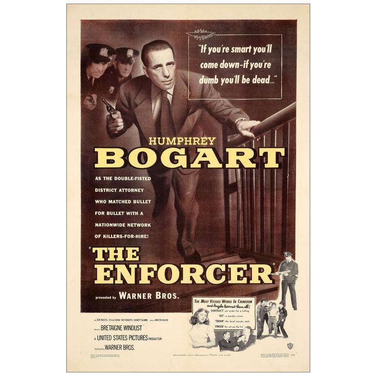 Lot # 845: THE ENFORCER - One-Sheet (27 x 41 ); Very Fine on Linen