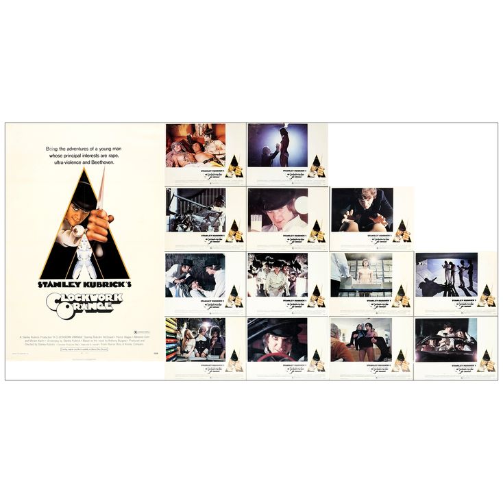 Lot # 700: CLOCKWORK ORANGE, A - One-Sheet & Lobby Cards (13) (27 x 41 ...