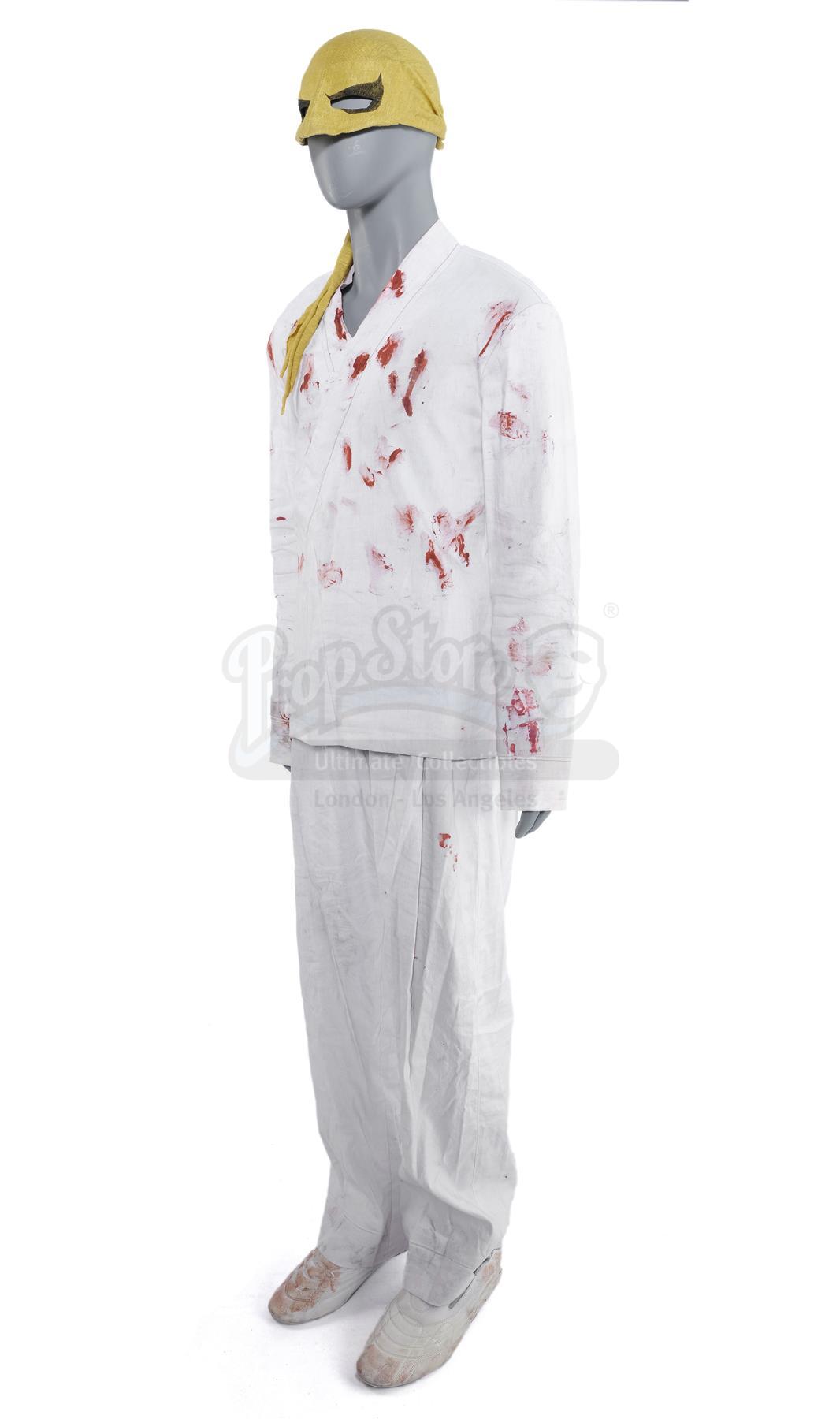 Danny Rands Bloodied Stunt Fight for the Iron Fist Costume and Mask ...