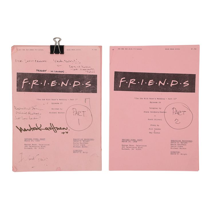 Lot #1108: FRIENDS (TV SERIES, 1994-2004) - Autographed The One With ...