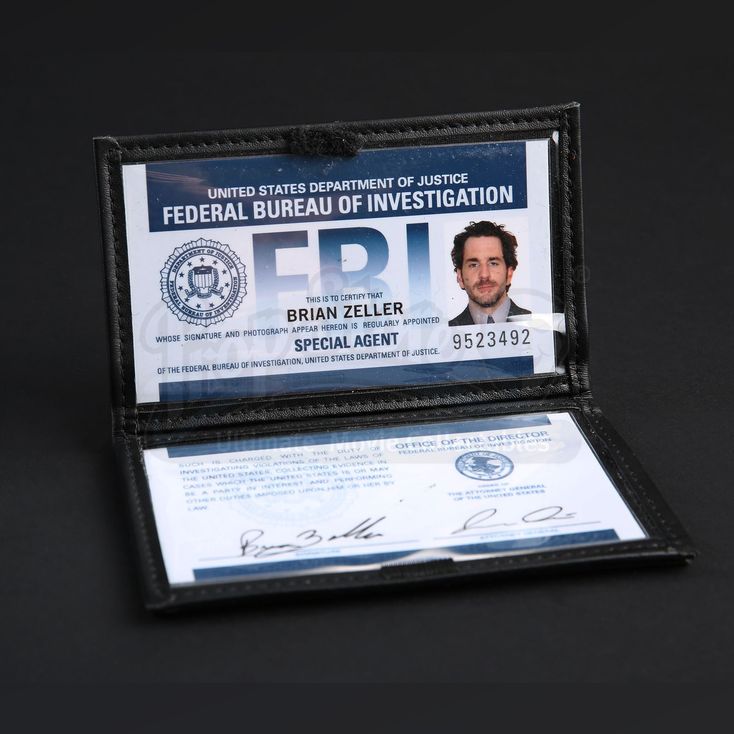 Brian Zeller (Aaron Abrams) Leather FBI ID Wallet | HANNIBAL (2013-2015)