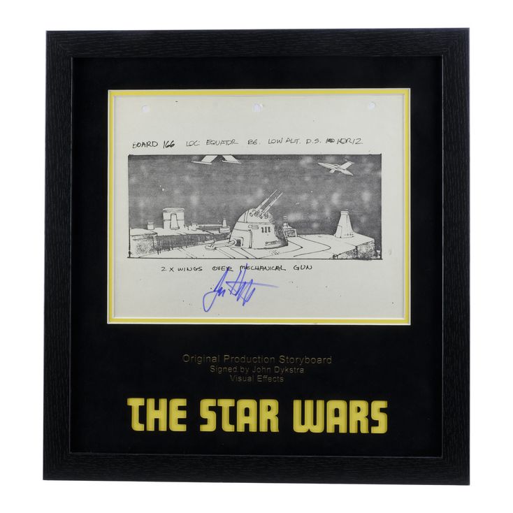 John Dykstra-Signed Early Production Storyboard - 2 X-Wings Over Death ...