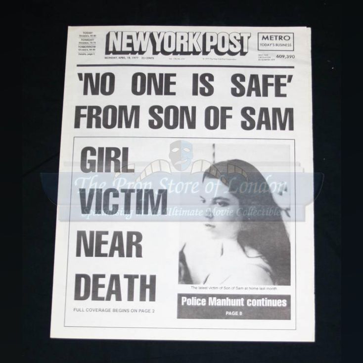 Prop Newspaper Front Cover | SUMMER OF SAM (1999)