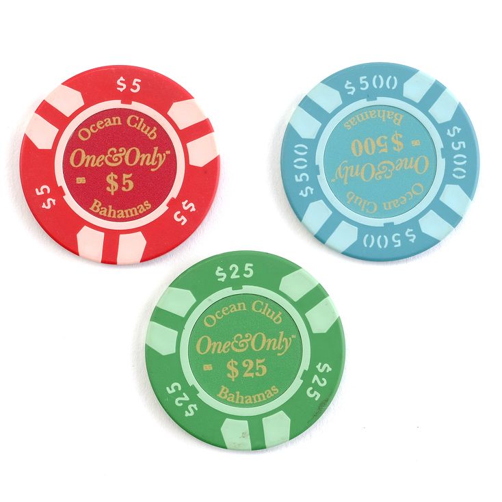 Lot 1078 - Set of Three Ocean Club Chips | JAMES BOND: CASINO ROYALE (2006)