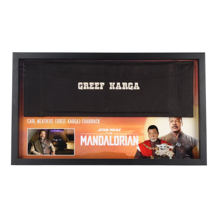 Lot 1464. Framed Greef Karga (Carl Weathers) Chairback | MANDALORIAN ...