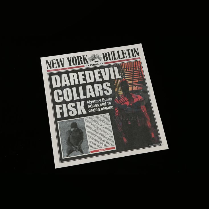 Daredevil Collars Fisk New York Bulletin Newspaper Cover | MARVEL'S ...