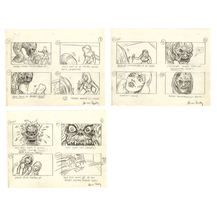 Lot 1015 - Hand-Drawn Pete von Sholly Storyboard Illustrations ...