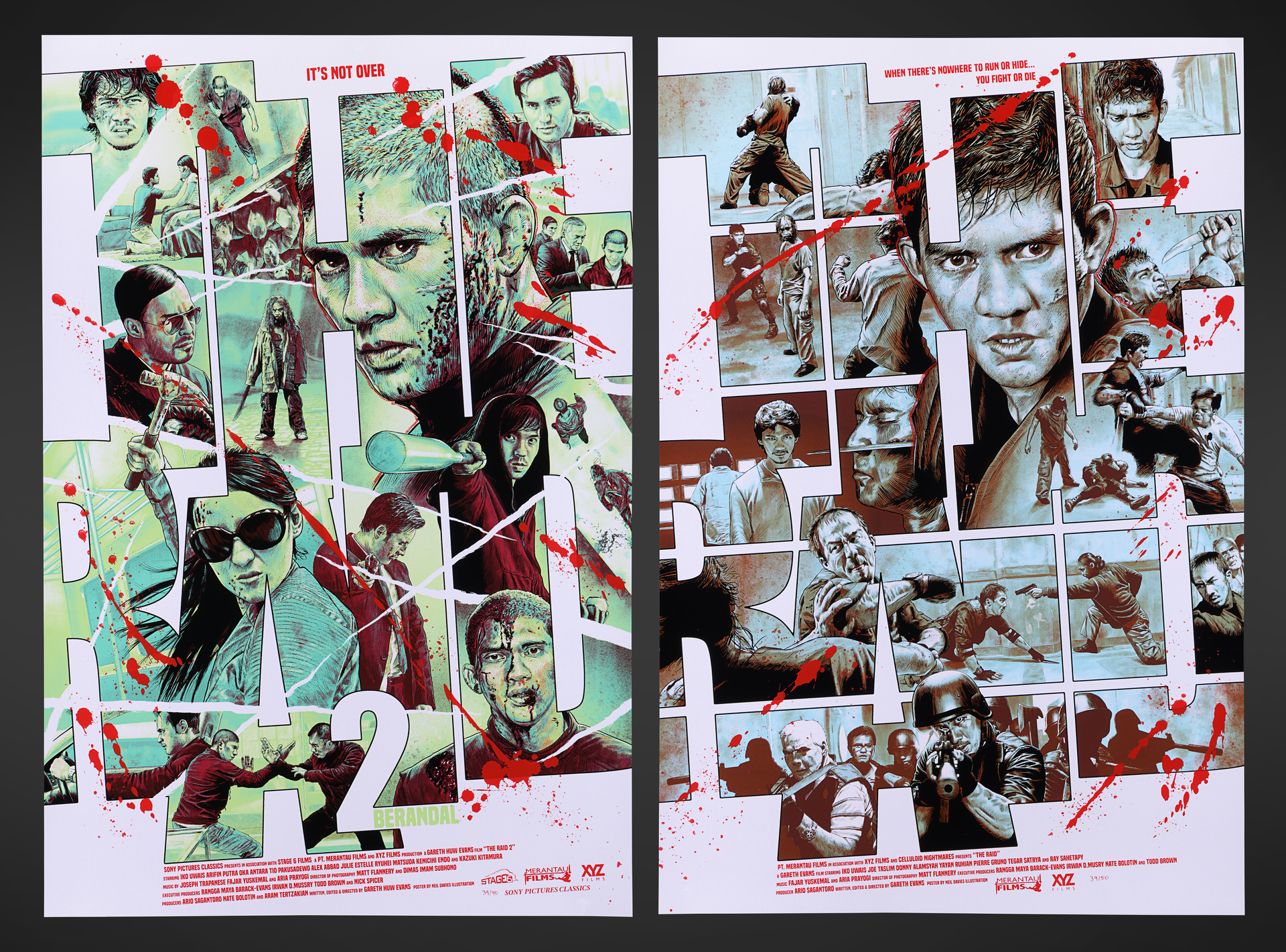 Lot #556 - THE RAID (2011) AND THE RAID 2 (2014) - Two Hand-Numbered ...