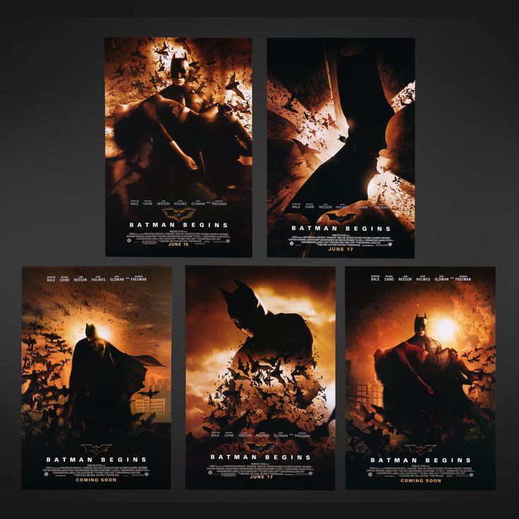 Lot 32 - Poster Live Auction - Set of Five One-Sheets, 2005 | BATMAN ...
