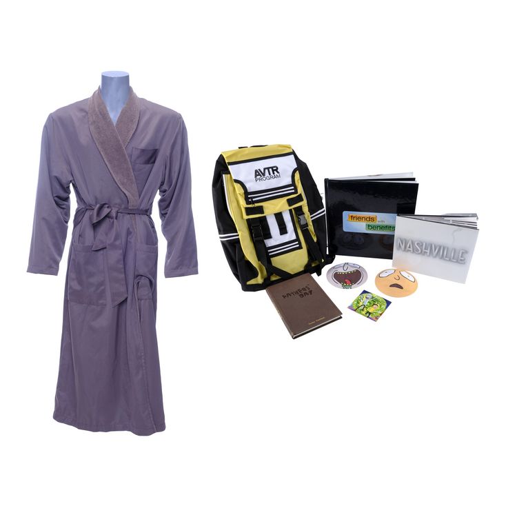 Lot # 1669: VARIOUS PRODUCTIONS - Pair of Kippahs, a Robe, Backpack ...